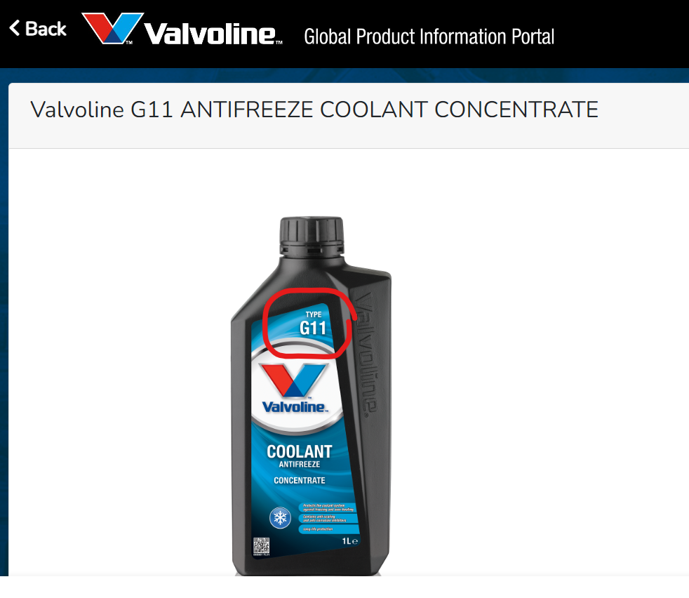 Coolant adequate for copper radiator and M30 aluminium head engines ...