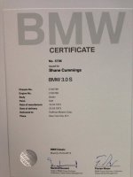 Bmw classic certificate | BMW E9 Coupe Discussion Forum